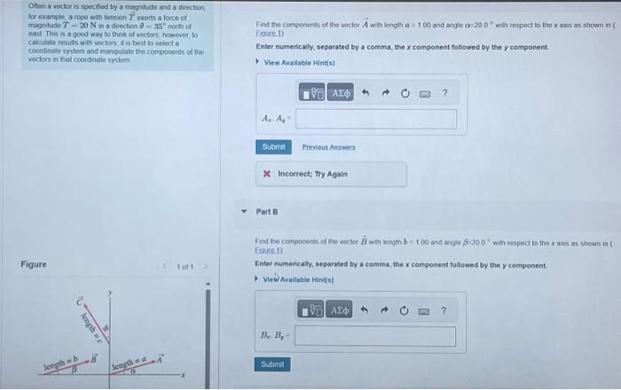 Solved Often a vector is specified by a magnitude and a | Chegg.com