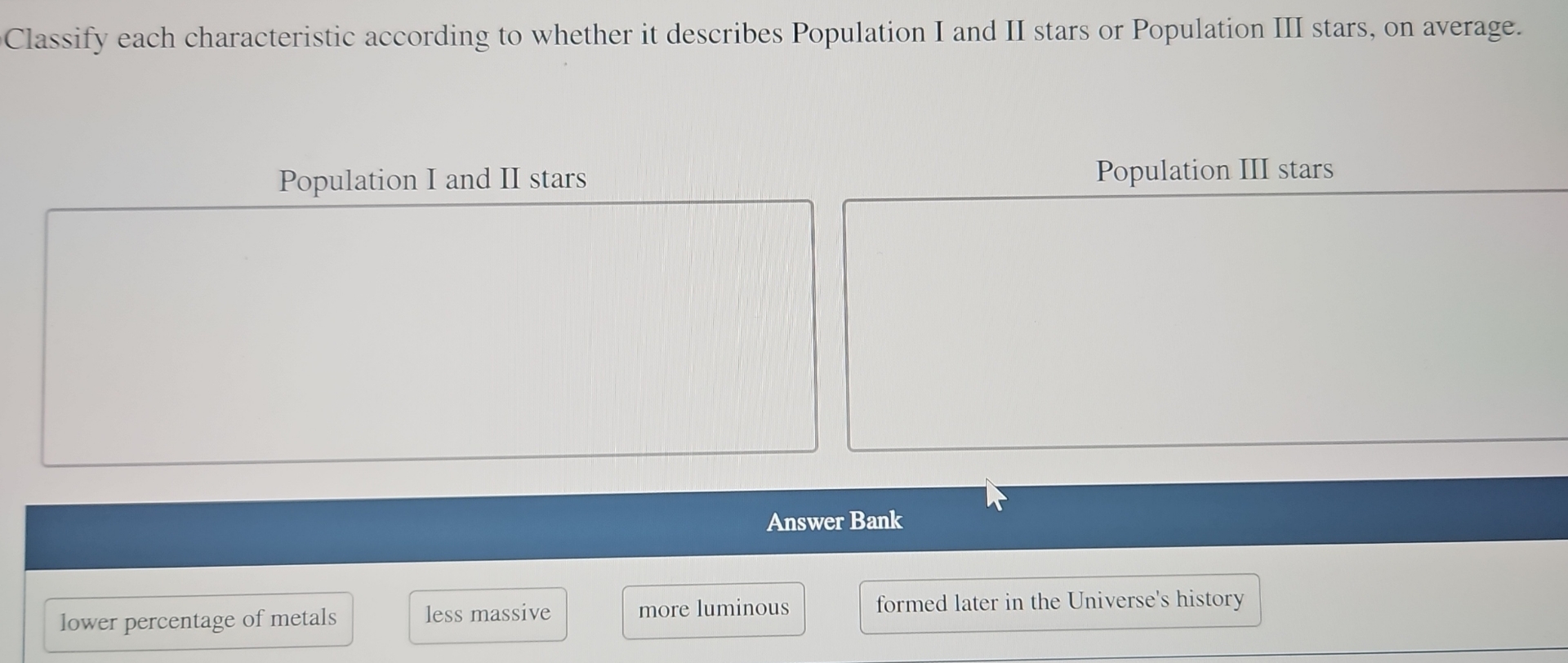 Solved Classify each characteristic according to whether it | Chegg.com