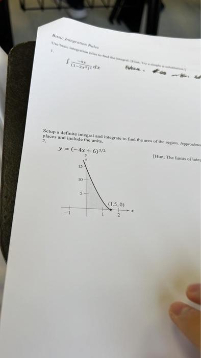 Solved Setup a definite integral and integrate to find the | Chegg.com