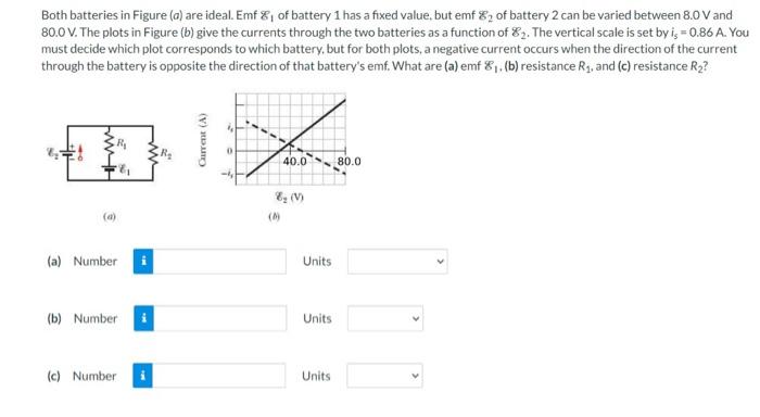 Solved Both batteries in Figure \\( (a) \\) are ideal. Emf | Chegg.com