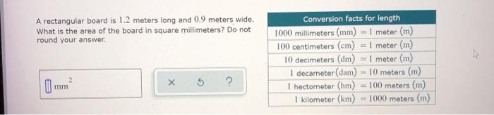 Solved A rectangular board is 1.2 meters long and 0.9 meters | Chegg.com