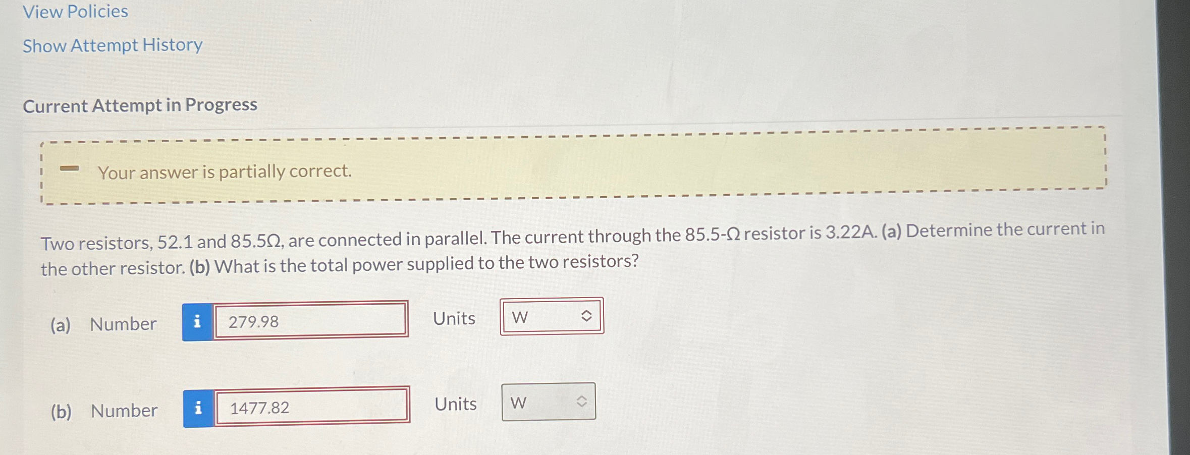 Solved View PoliciesShow Attempt HistoryCurrent Attempt in | Chegg.com