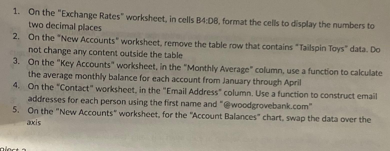 Solved On the "Exchange Rates" worksheet, in cells B4:D8, | Chegg.com