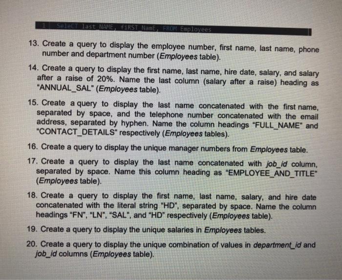 Solved Lab Exercise 1 Using Ddl Statements To Create And 