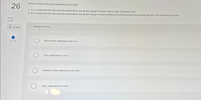 Solved Whech of the following statements are true? 1. In a | Chegg.com