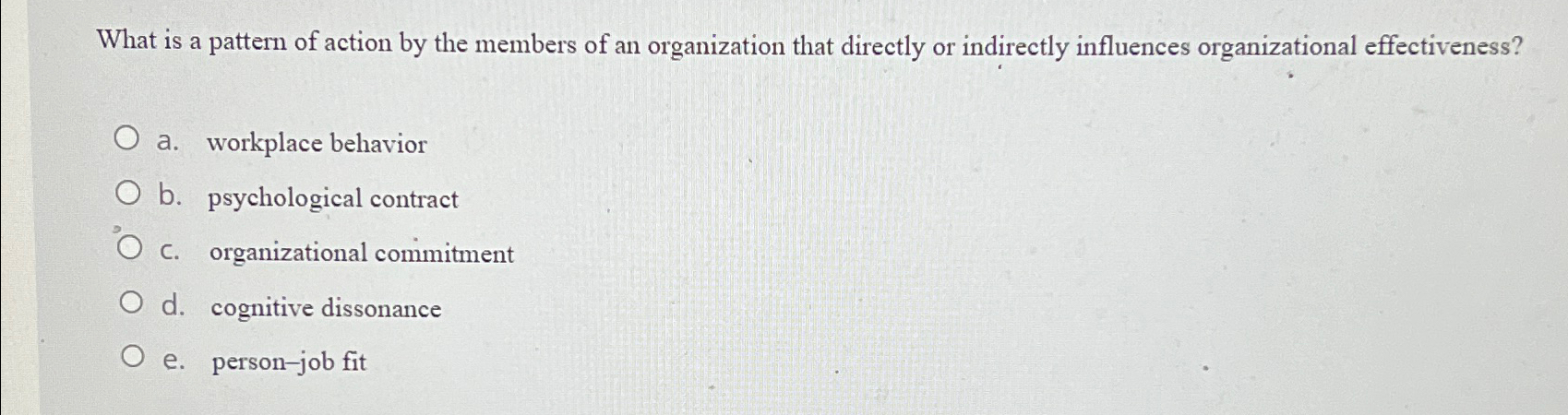 Solved What is a pattern of action by the members of an | Chegg.com
