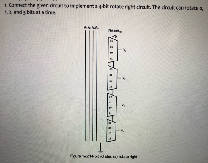 Solved 1. Connect the given circuit to implement a 4-bit | Chegg.com