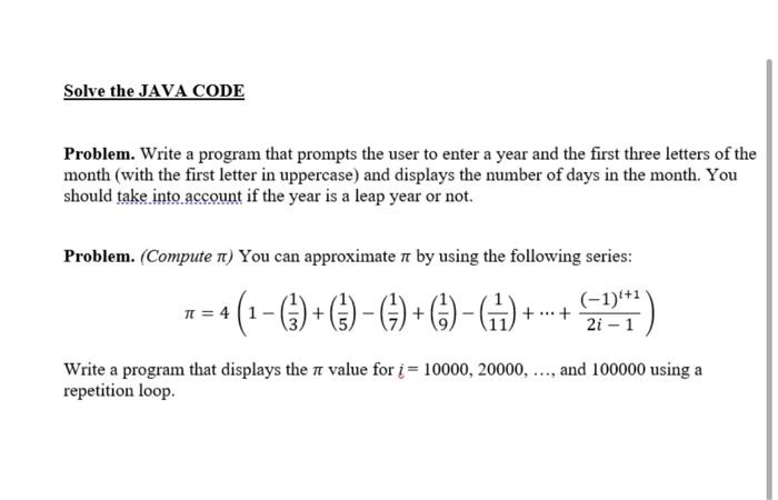 Solved (Java) please help me to solve these problems. And | Chegg.com