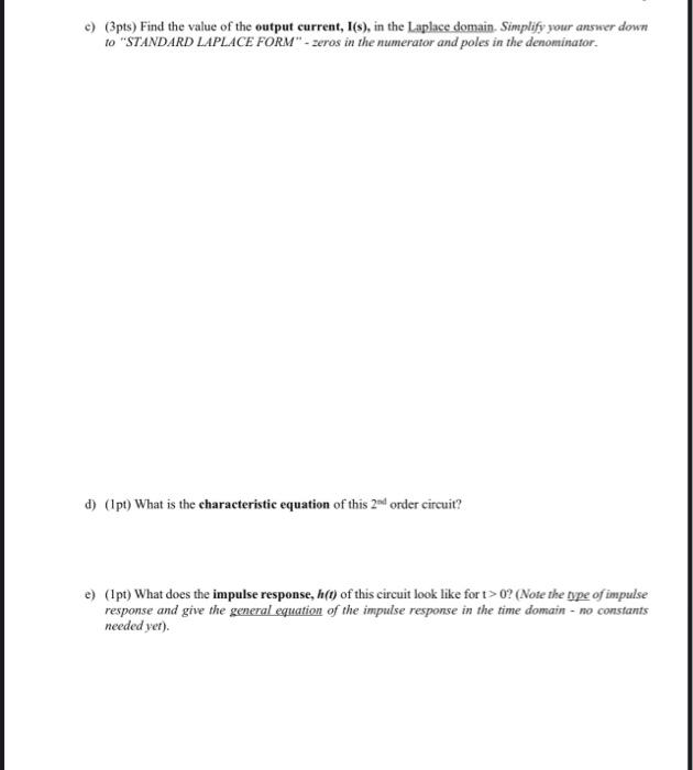 Solved 1) (10pts) Answer the following questions for the | Chegg.com