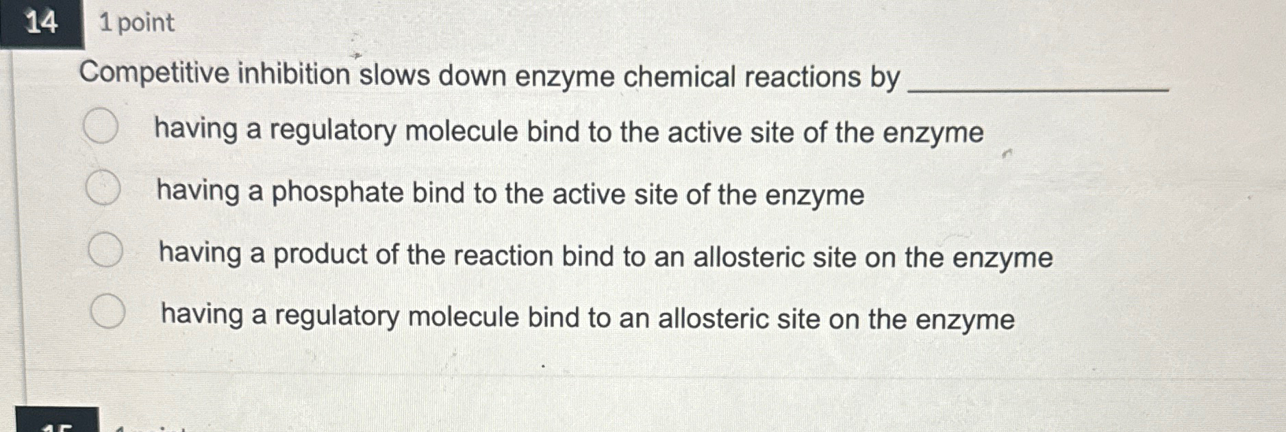 Solved 141 ﻿pointCompetitive inhibition slows down enzyme | Chegg.com