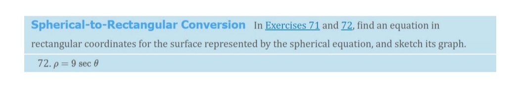 Solved Spherical-to-Rectangular Conversion In Exercises 71 | Chegg.com