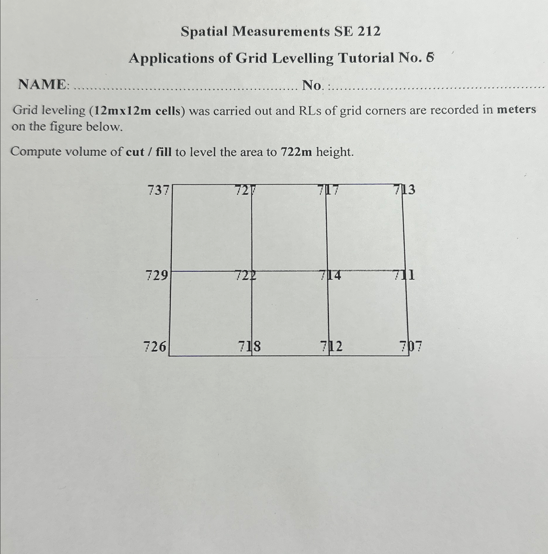 Solved Spatial Measurements SE 212Applications of Grid | Chegg.com