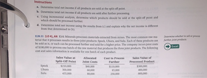 Solved Instructions a. Determine total net income if all | Chegg.com