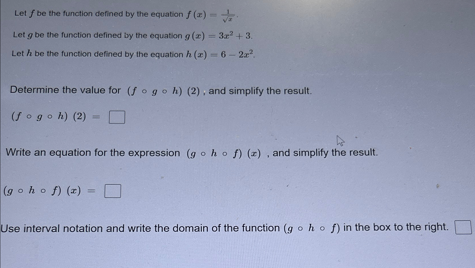 Solved Let f ﻿be the function defined by the equation | Chegg.com