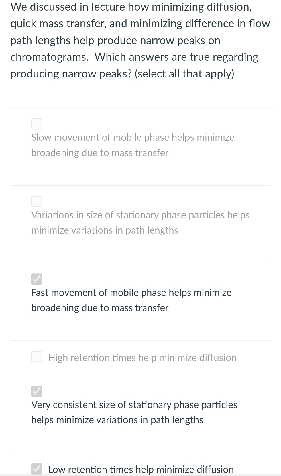 Solved We discussed in lecture how minimizing diffusion, | Chegg.com