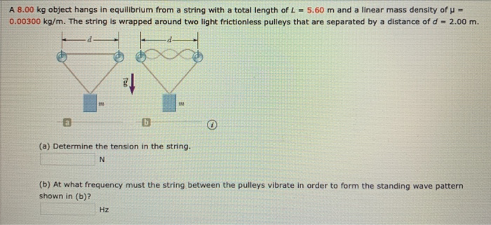 Solved A 8.00 kg object hangs in equilibrium from a string | Chegg.com