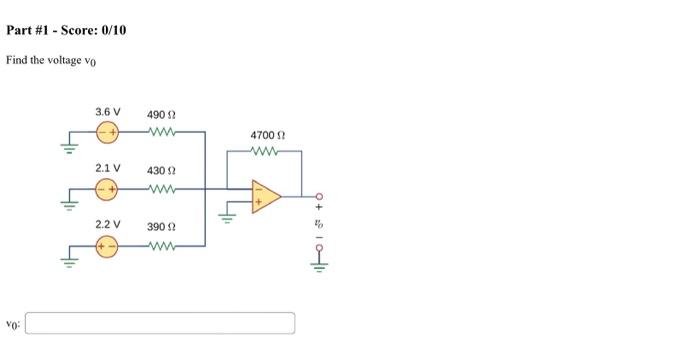 Solved Find the voltage v0 | Chegg.com