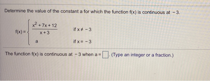 Solved Determine the value of the constant a for which the | Chegg.com
