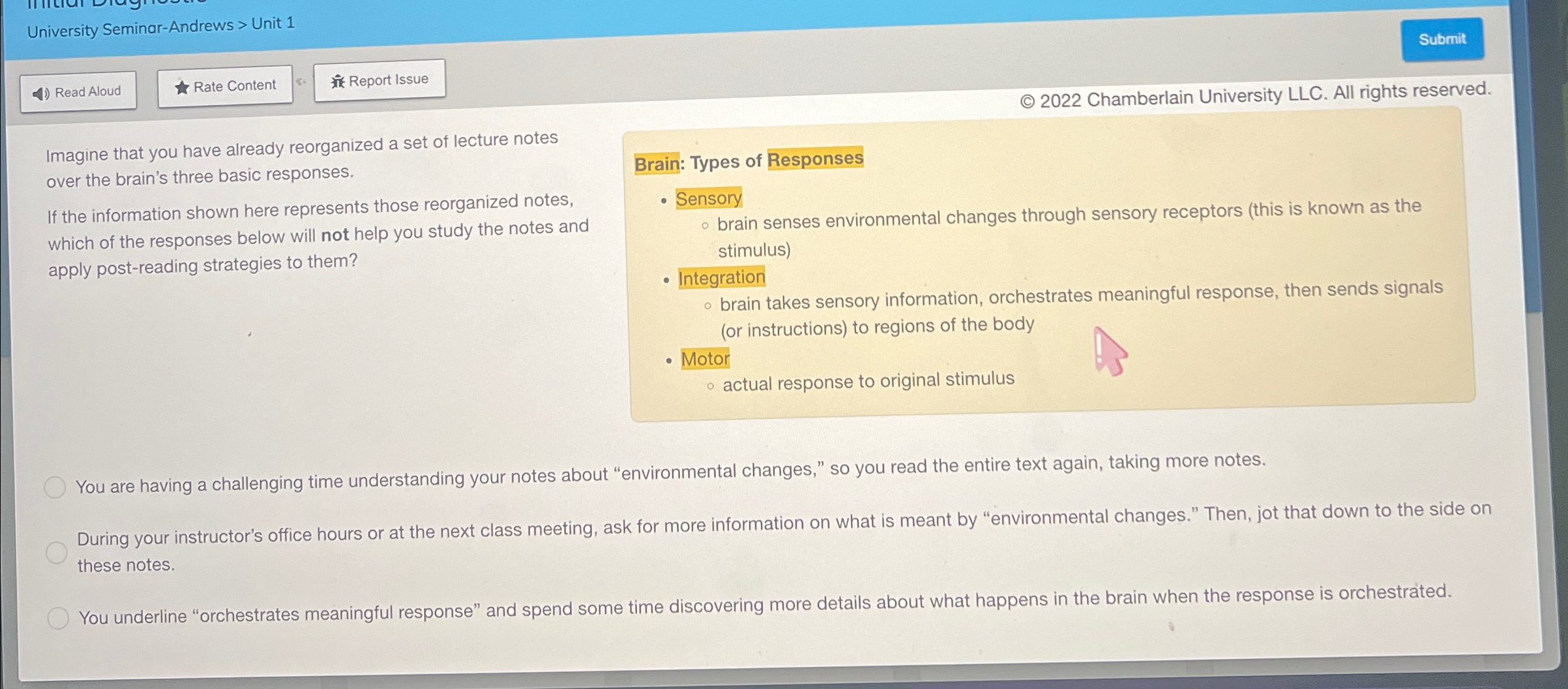 Solved University Seminar-Andrews > ﻿Unit 1Imagine that you | Chegg.com