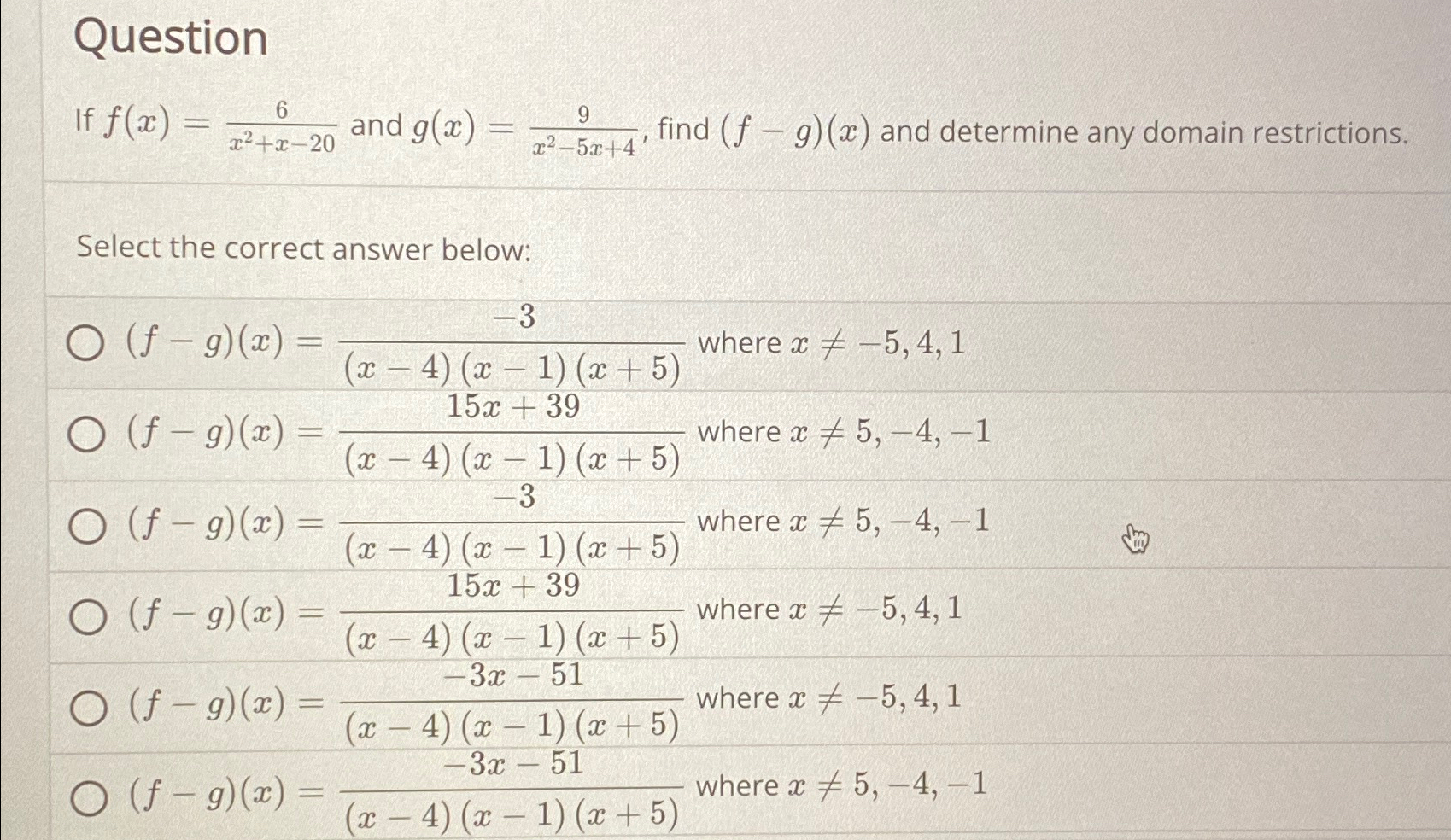 Solved Questionif F X 6x2 X 20 ﻿and G X 9x2 5x 4 ﻿find