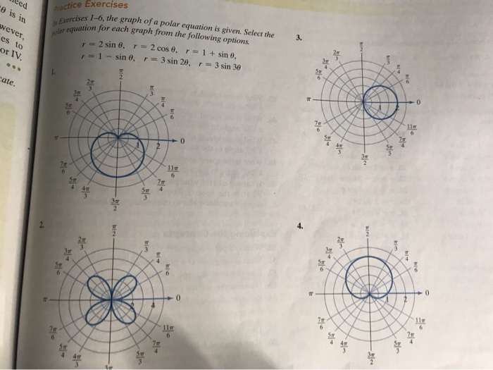Solved lr Exercises 7-6, the graph of a polar equation is | Chegg.com