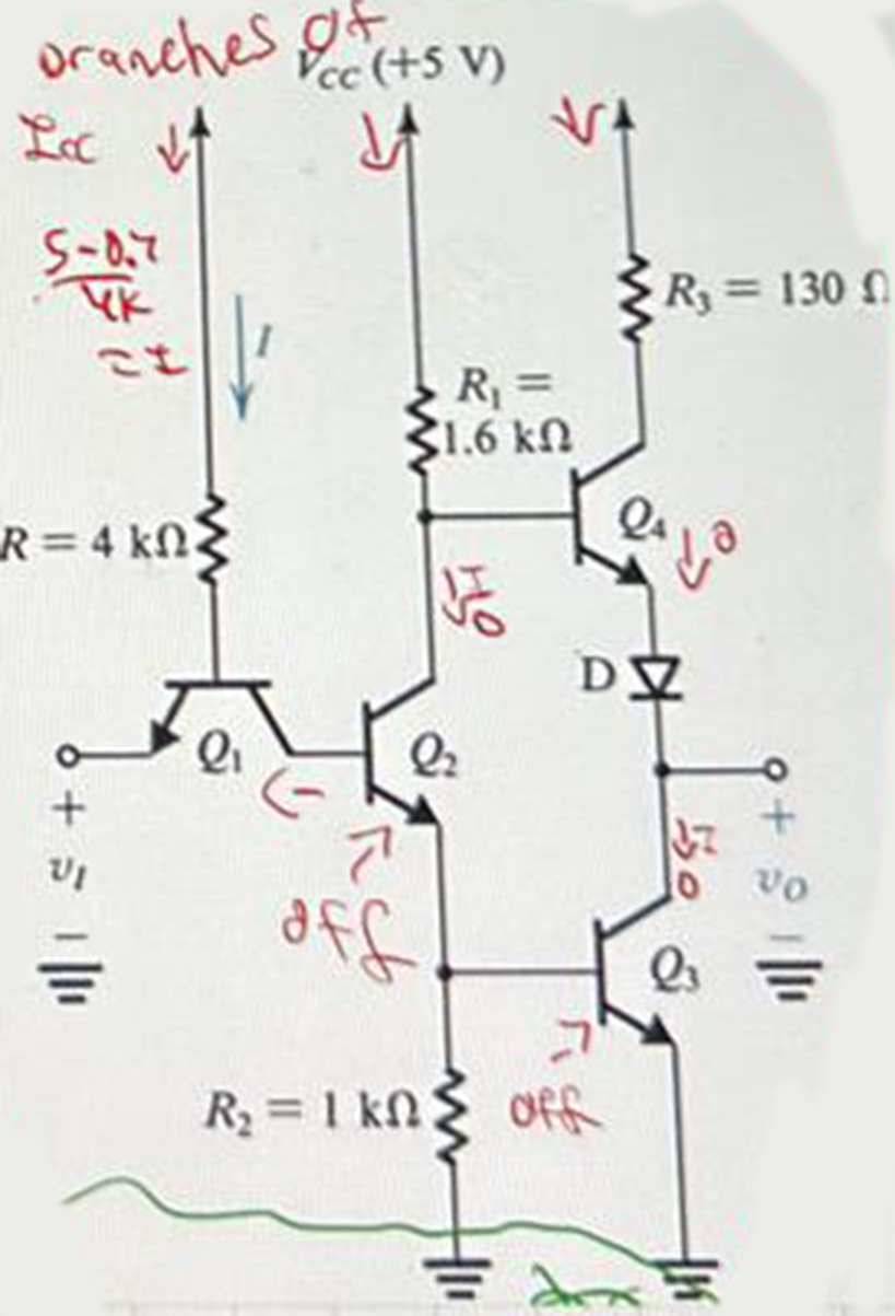Solved Assume all Qs are 2N2222 ﻿and D is 1N914 , ﻿Use Spice | Chegg.com