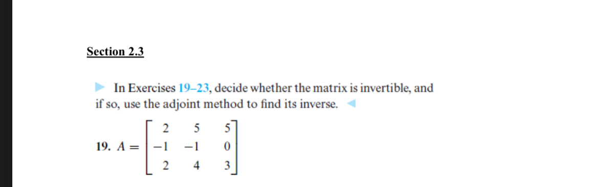 Solved Section 2.3In Exercises 19-23, ﻿decide whether the | Chegg.com