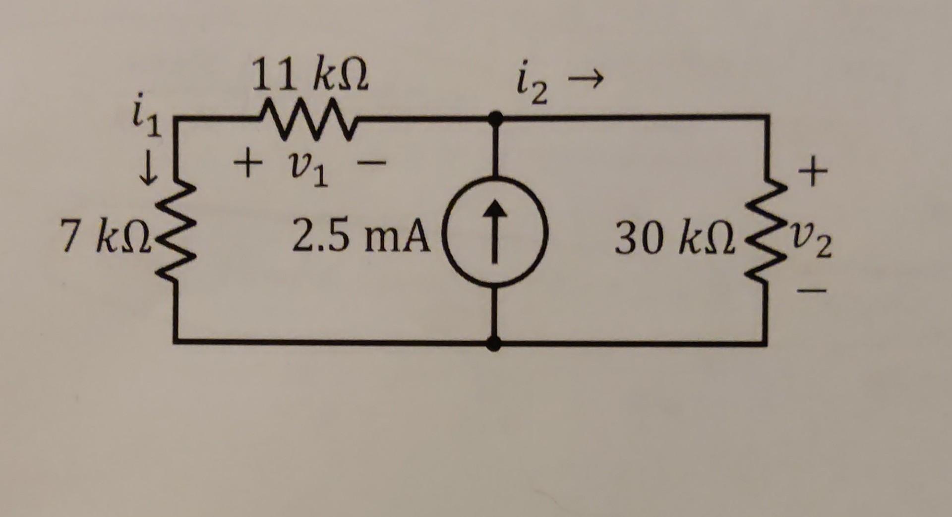 Solved Voltage and Current Division For the following | Chegg.com