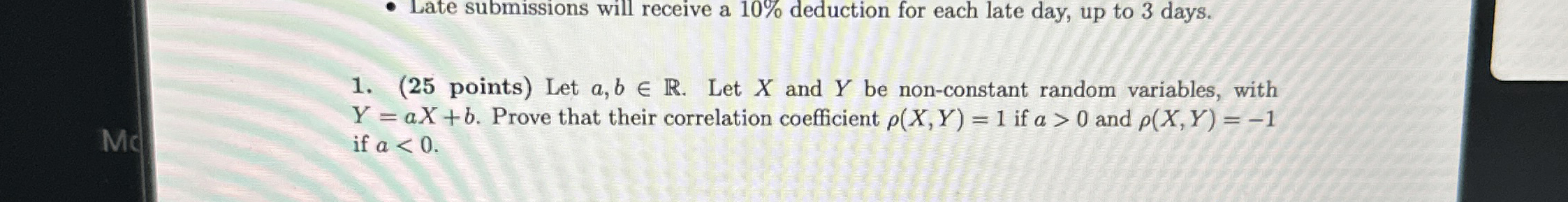 Solved Late submissions will receive a 10% ﻿deduction for | Chegg.com