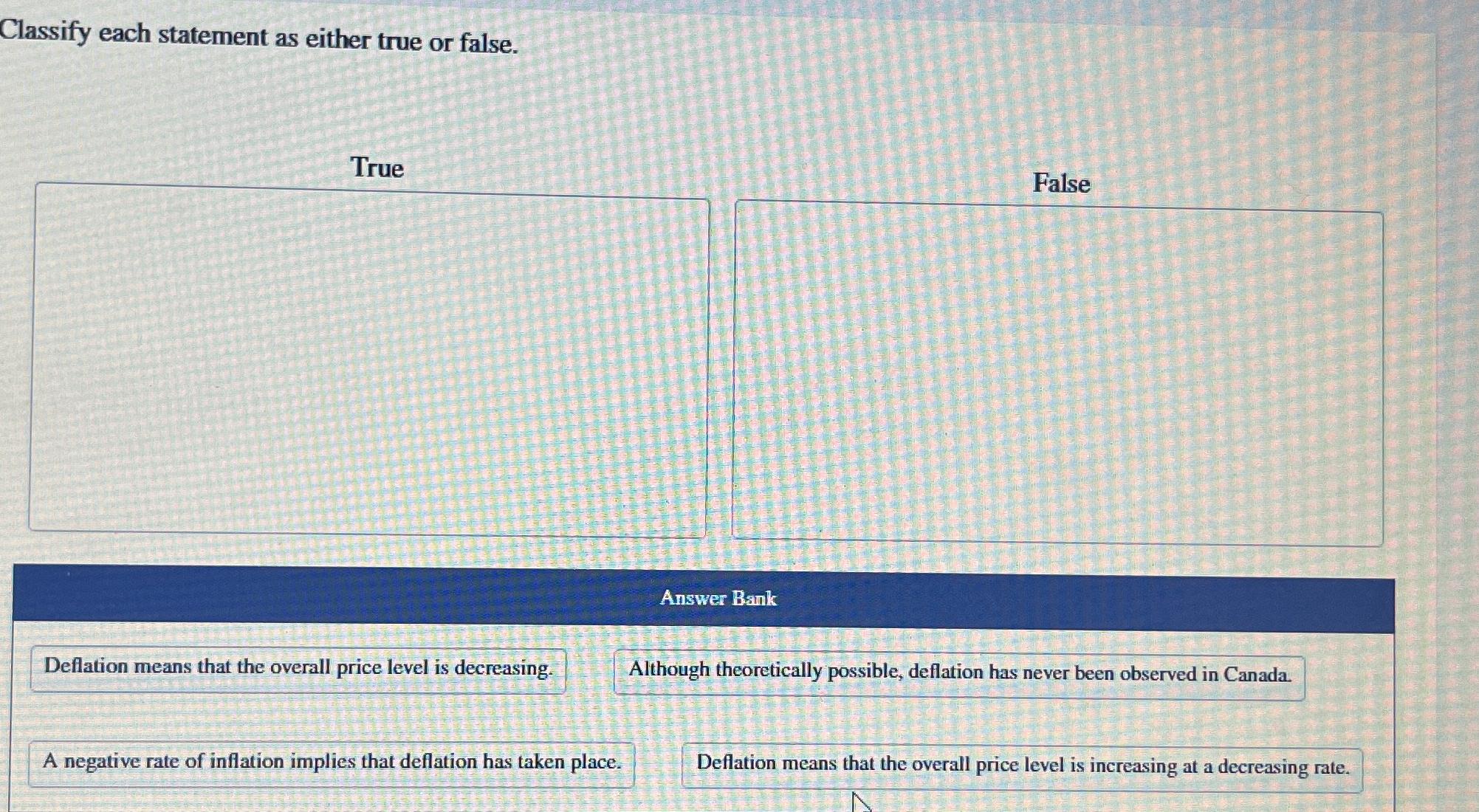 Solved Classify each statement as either true or | Chegg.com