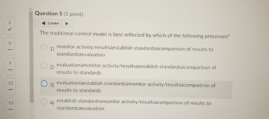 Solved Question 5 (1 ﻿point)ListenThe traditional control | Chegg.com