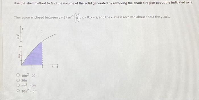 Solved Use the shell method to find the volume of the solid | Chegg.com