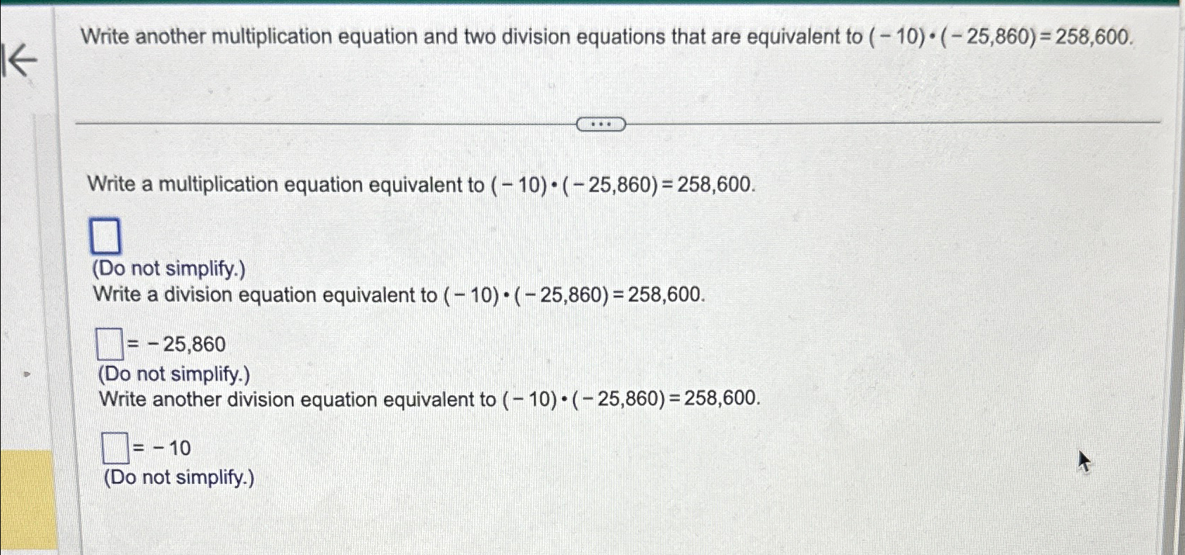 Solved Write another multiplication equation and two | Chegg.com