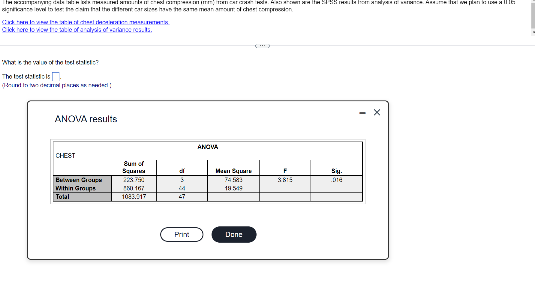 Solved The accompanying data table lists measured amounts of | Chegg.com