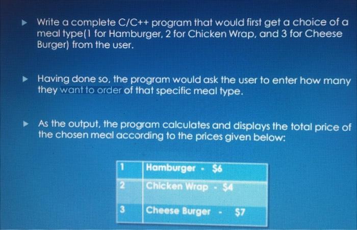 Solved Write a complete C/C++ program that would first get | Chegg.com