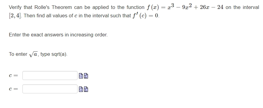 Solved Verify that Rolle's Theorem can be applied to the | Chegg.com