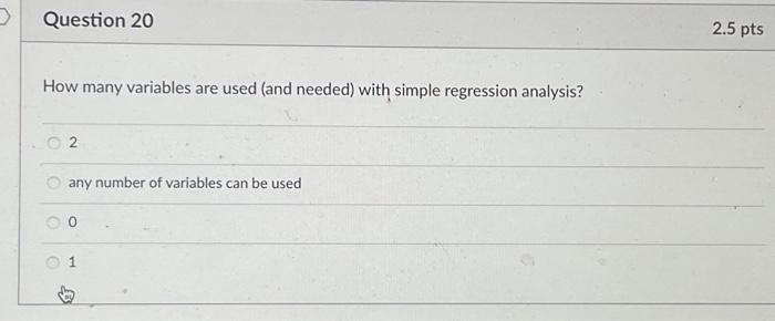 Solved How many variables are used (and needed) with simple | Chegg.com