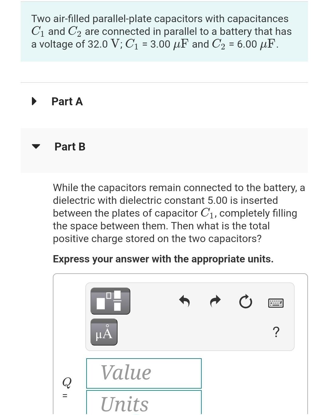 Solved Two air-filled parallel-plate capacitors with | Chegg.com