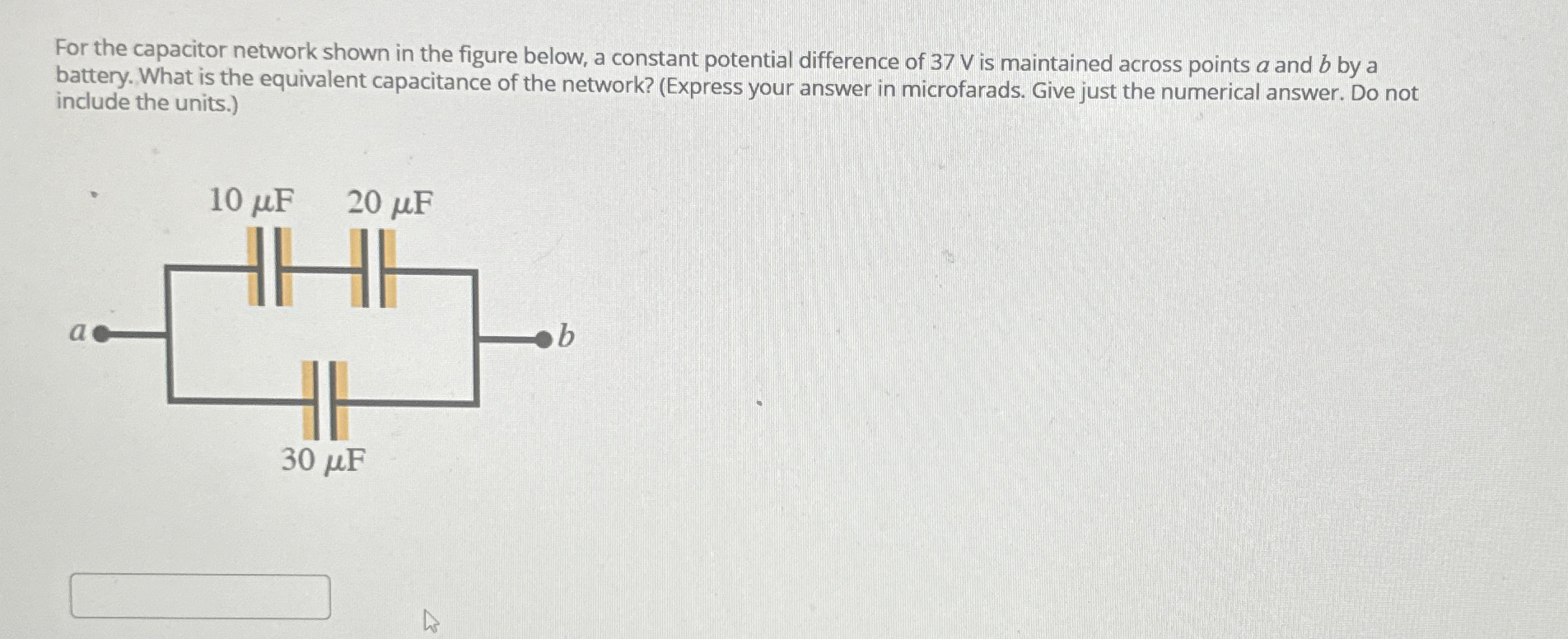 Solved For the capacitor network shown in the figure below, | Chegg.com