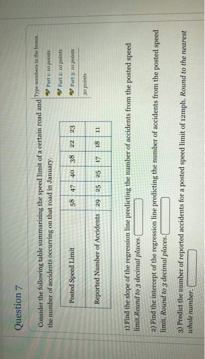 Solved Question 7 Consider the following table summarizing | Chegg.com