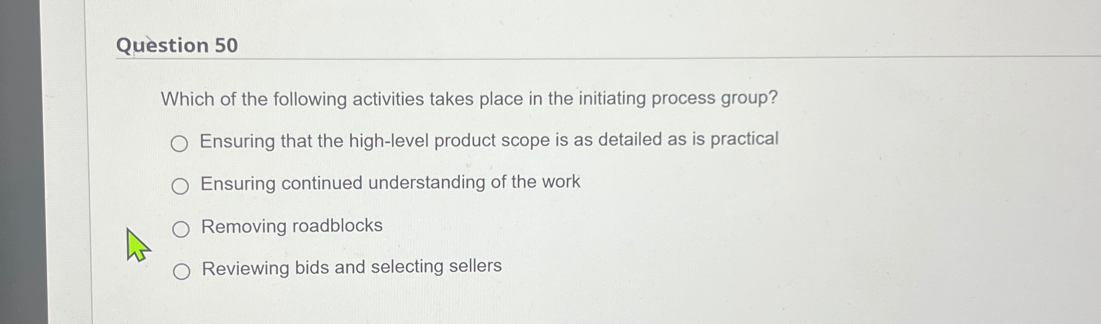 Solved Quèstion 50Which of the following activities takes | Chegg.com