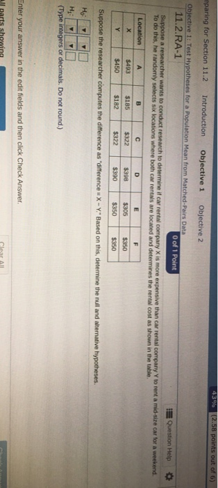 Solved 43% (2.58 points out of 6) eparing for Section 11.2 | Chegg.com