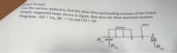 23)(5 Points) Use the section method to find the | Chegg.com