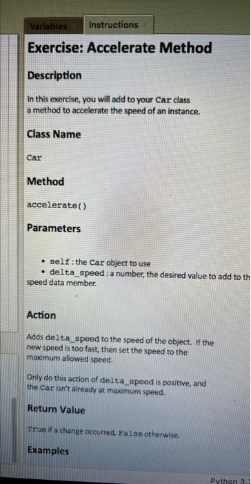 Solved Exercise: Accelerate Method Description In this | Chegg.com