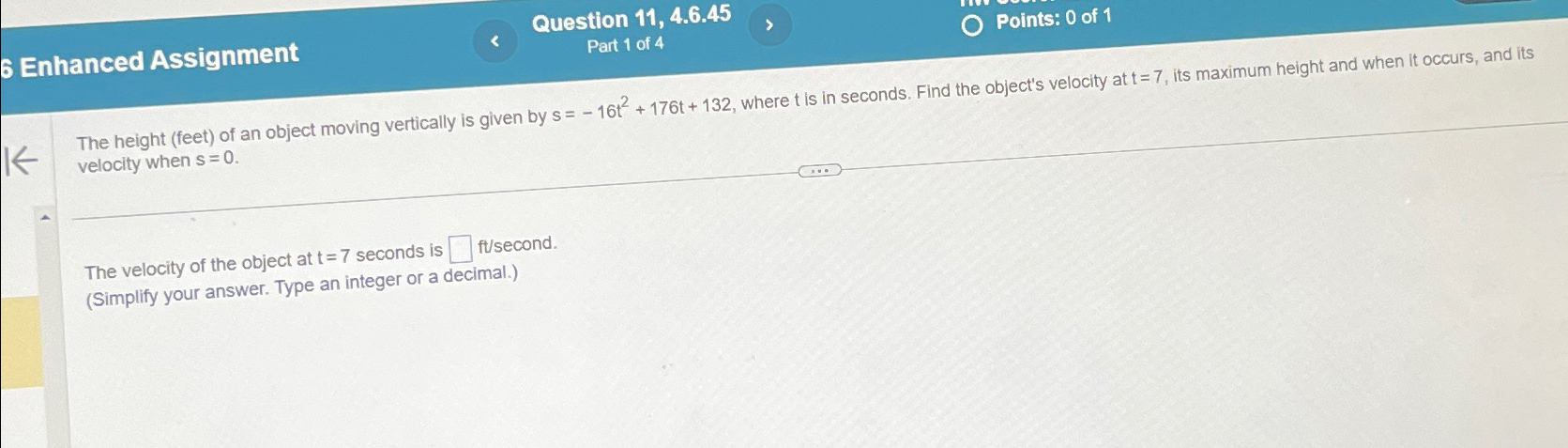 Solved Question 11, 4.6.45Points: 0 ﻿of 1Part 1 ﻿of 4The | Chegg.com