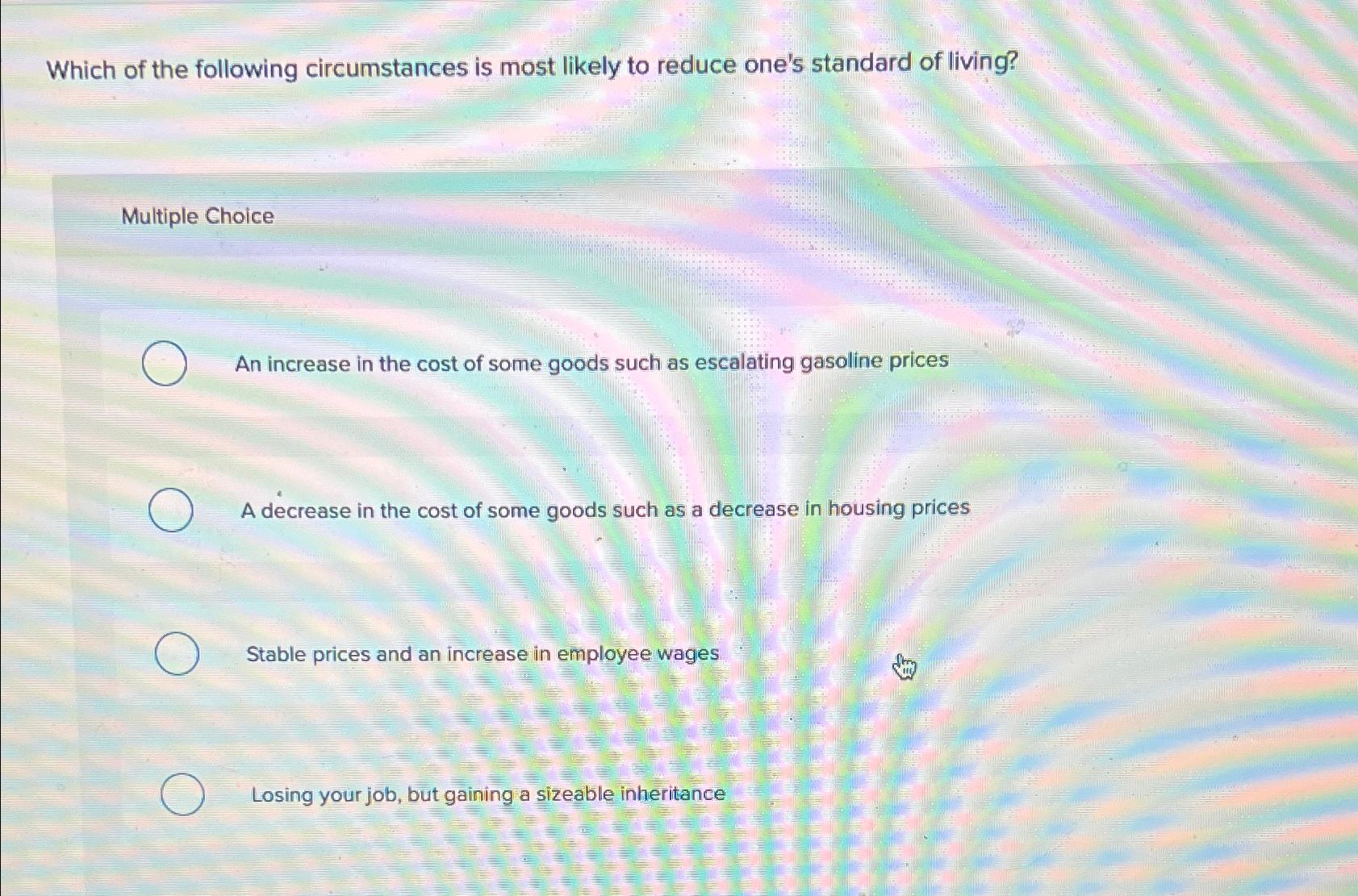 Solved Which of the following circumstances is most likely | Chegg.com