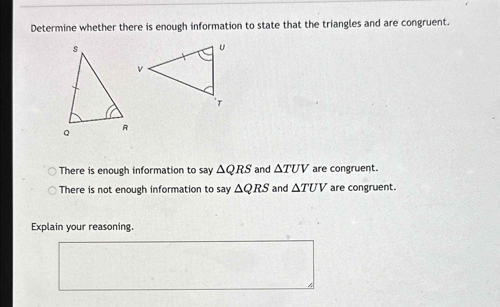 Solved Determine whether there is enough information to | Chegg.com