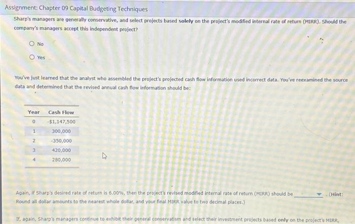 Solved 9. Cash flow patterns and the modified internal rate | Chegg.com