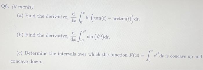 Solved 26. (9 marks) (a) Find the derivative, | Chegg.com