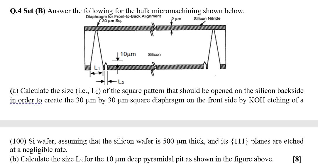 Solved Q. 4 ﻿Set (B) ﻿Answer the following for the bulk | Chegg.com